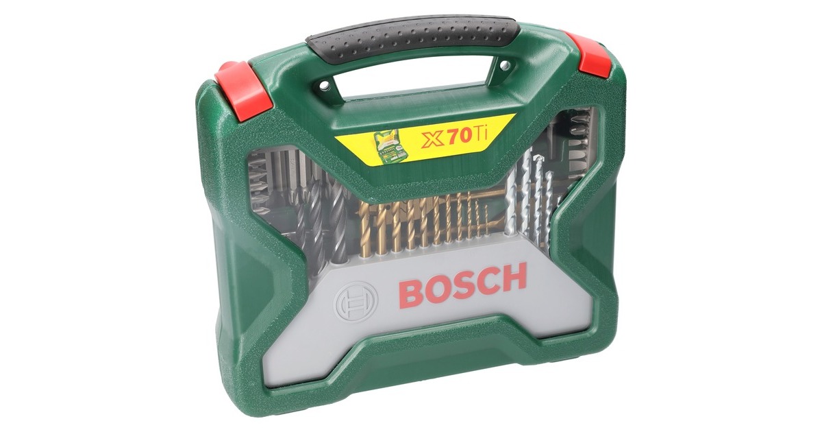 Bosch Heimwerken & Garten X-Line Titanium Bohrer- und Schrauber-Set, 70-teilig, Bohrer- & Bit ...