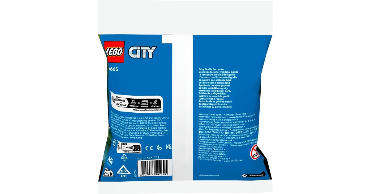 LEGO 30665 City Dschungelforscher mit Baby-Gorilla, Konstruktionsspielzeug