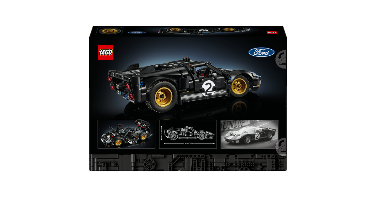 LEGO 42223 Technic 1966 Ford GT40 MKII Rennwagen, Konstruktionsspielzeug