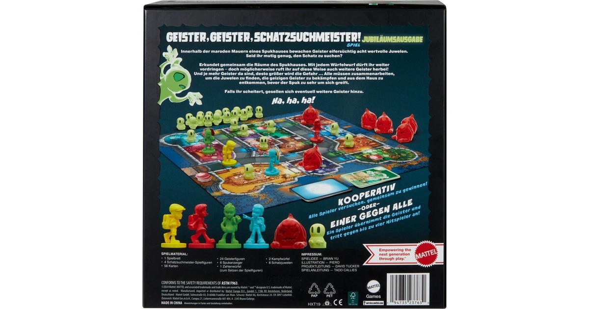 Mattel Games Geister, Geister, Schatzsuchmeister (Jubiläumsausgabe ...