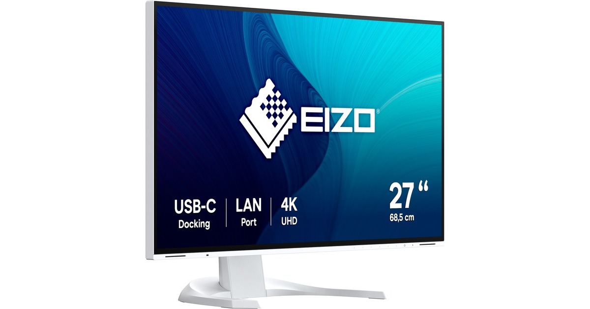EIZO EV2740X-WT, LED-Monitor 69 cm (27 Zoll), weiß, UltraHD/4K, IPS, LAN, USB-C