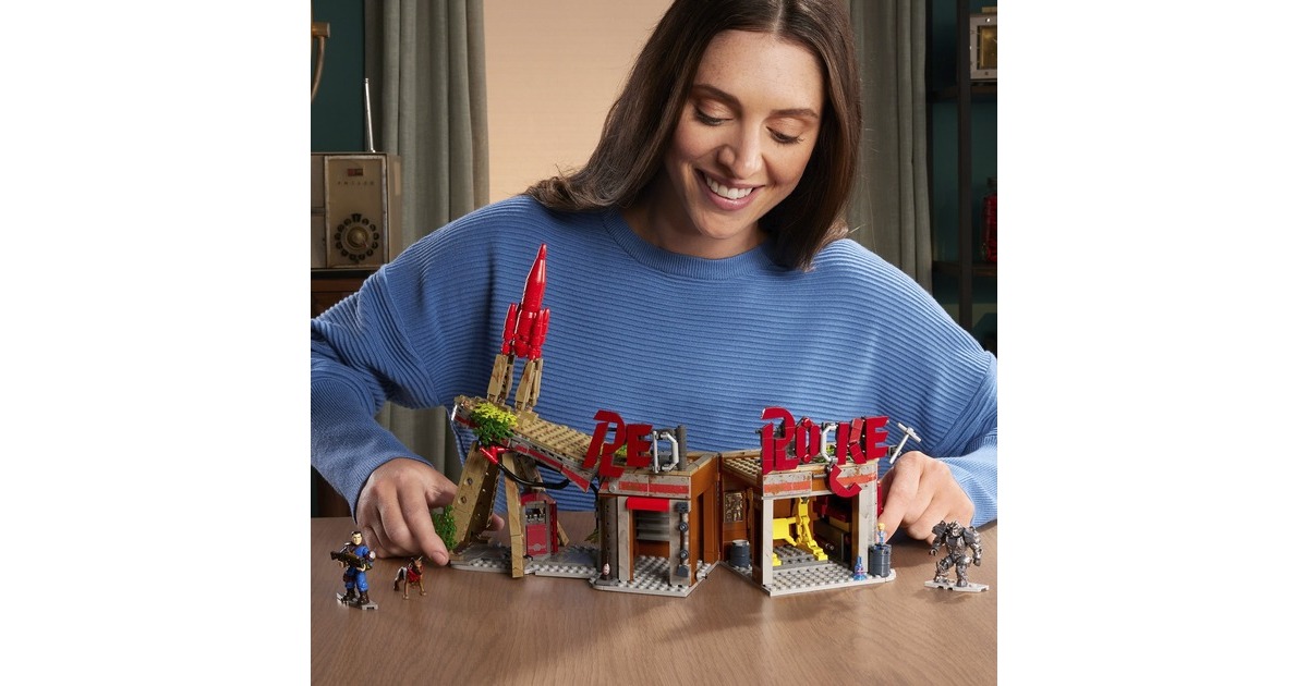 Mattel MEGA Fallout Red Rocket Truck Stop, Konstruktionsspielzeug