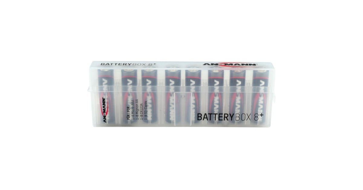 Ansmann Batterybox 8 plus, Akku-Box transparent