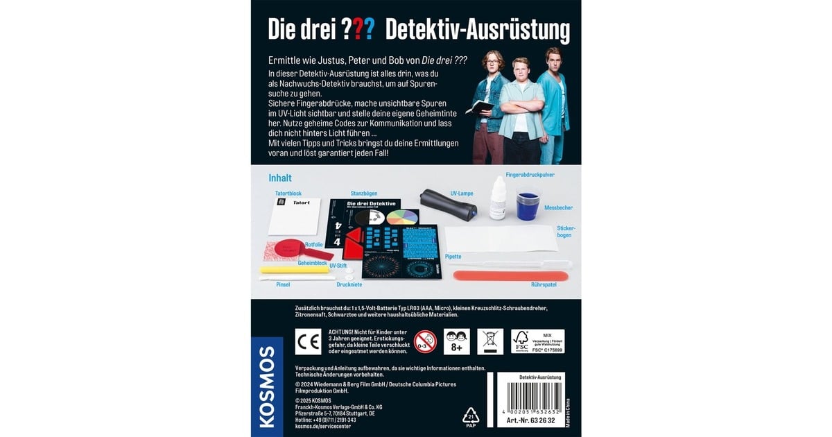 Kosmos Die drei ??? und der Karpatenhund - Detektiv-Ausrüstung, Detektiv-Sets