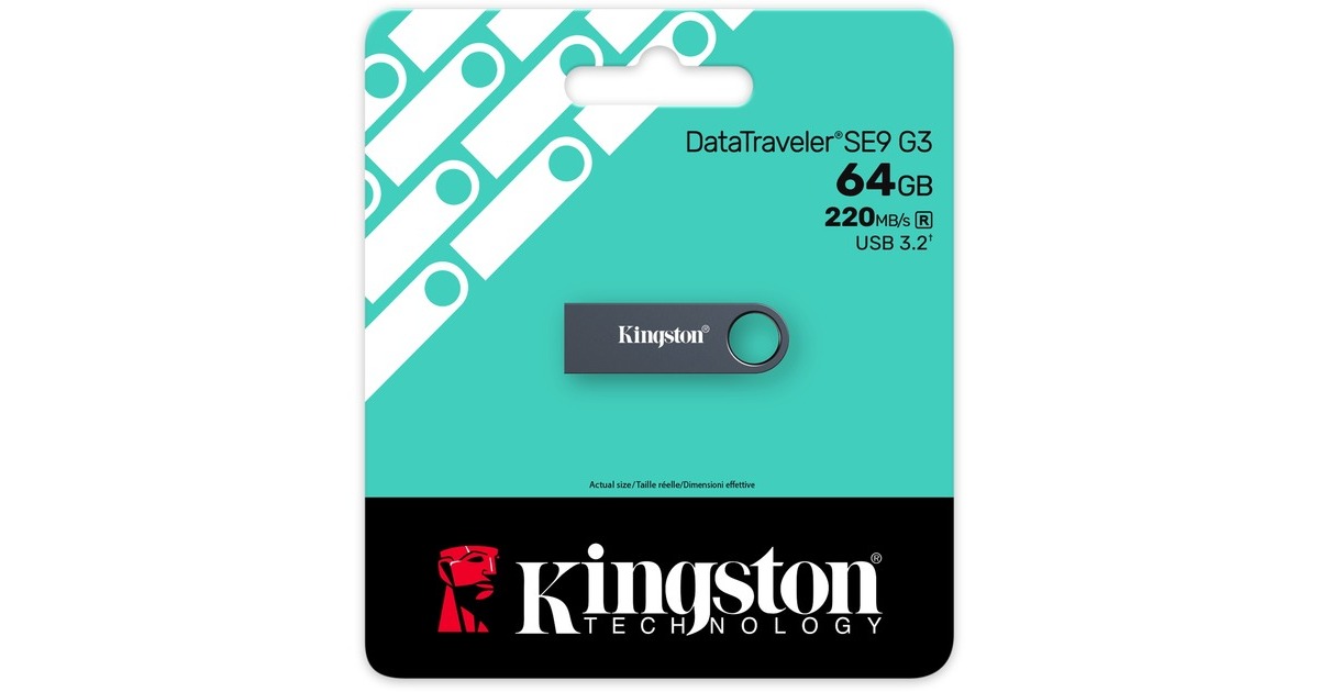 Kingston DataTraveler SE9 G3 64 GB, USB-Stick dunkelgrau, USB-A 3.2 Gen 1