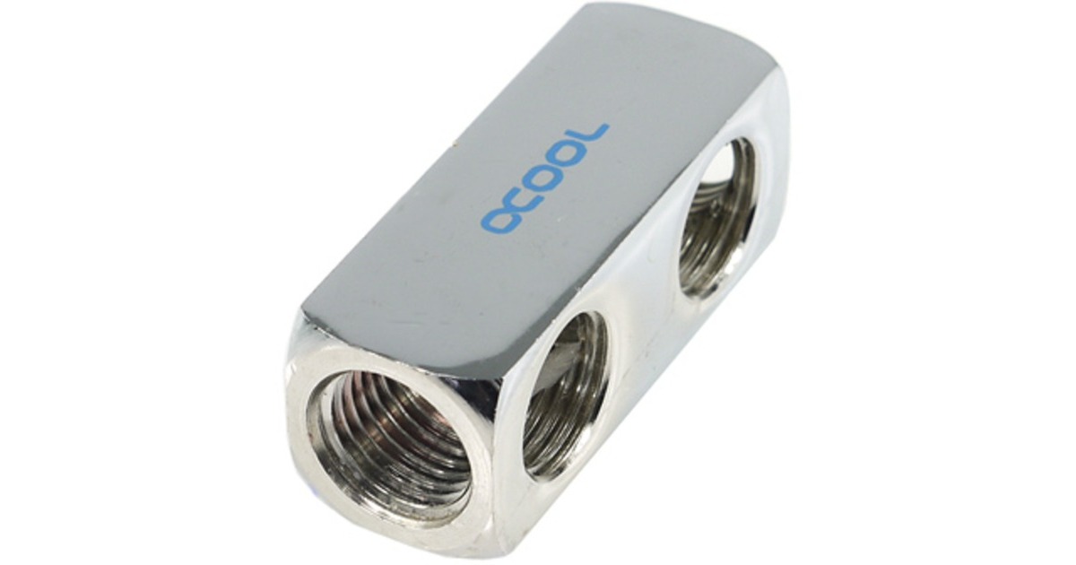 Alphacool HF Anschlussterminal 5-Fach G1/4 IG - Chrome, Verbindung chrom