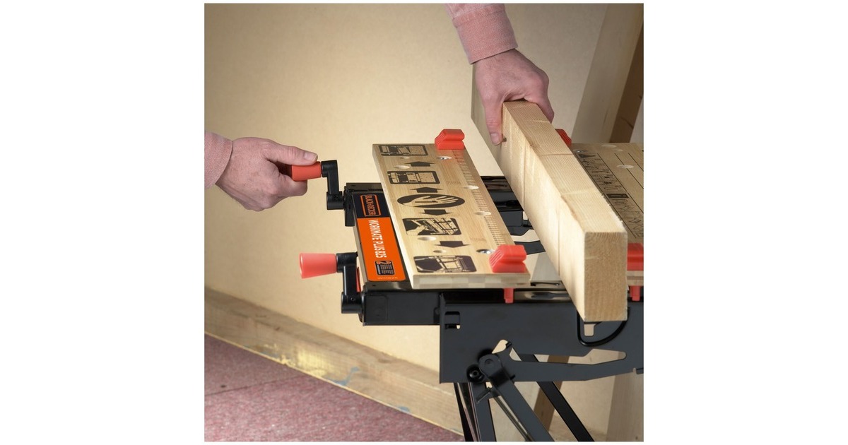 BLACK+DECKER Workmate WM825, Werkbank schwarz/braun