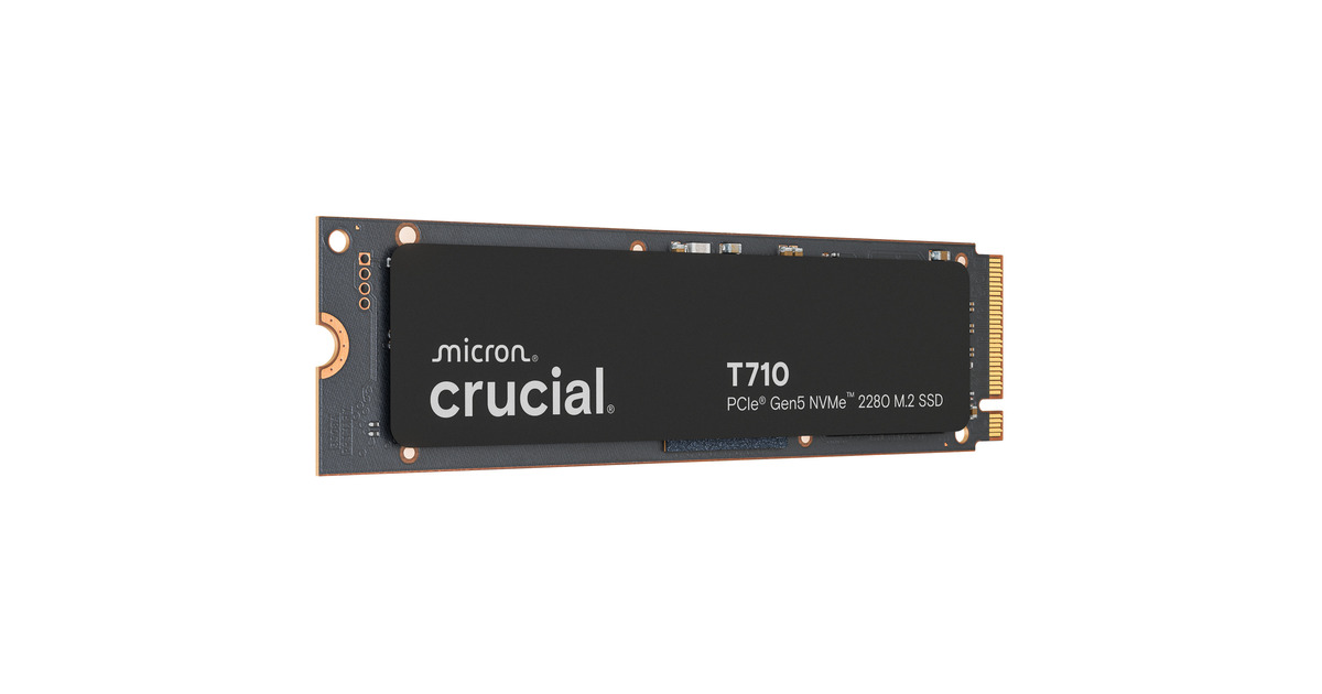 Crucial T710 1 TB, SSD PCIe 5.0 x4, NVMe 2.0, M.2 2280