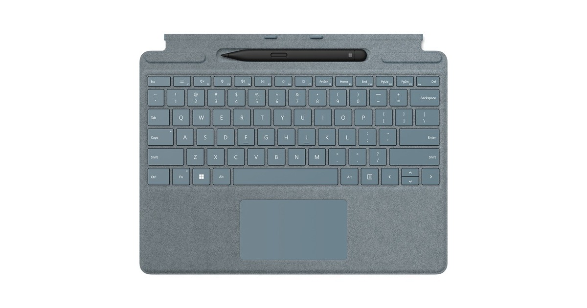 Microsoft Surface Pro Keyboard mit Slim Pen, Tastatur blau, DE-Layout ...