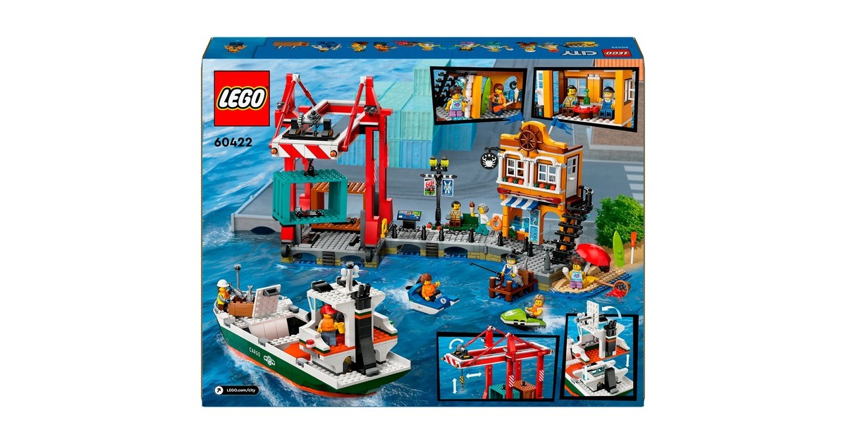 LEGO 60422 City Hafen mit Frachtschiff, Konstruktionsspielzeug