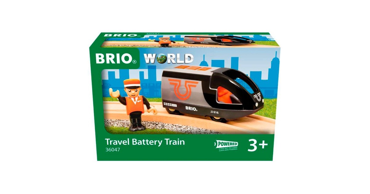 BRIO World World Orange-schwarzer Reisezug, Spielfahrzeug
