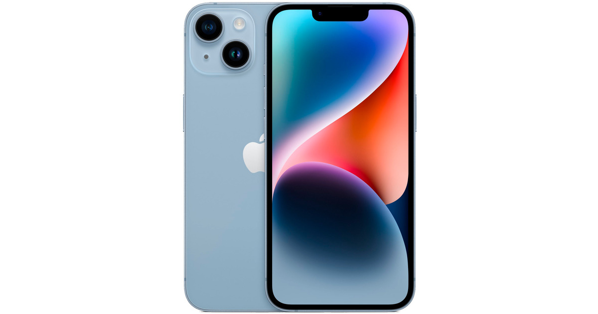 Apple iPhone 14 256GB Generalüberholt, Handy Blau, nur eSIM