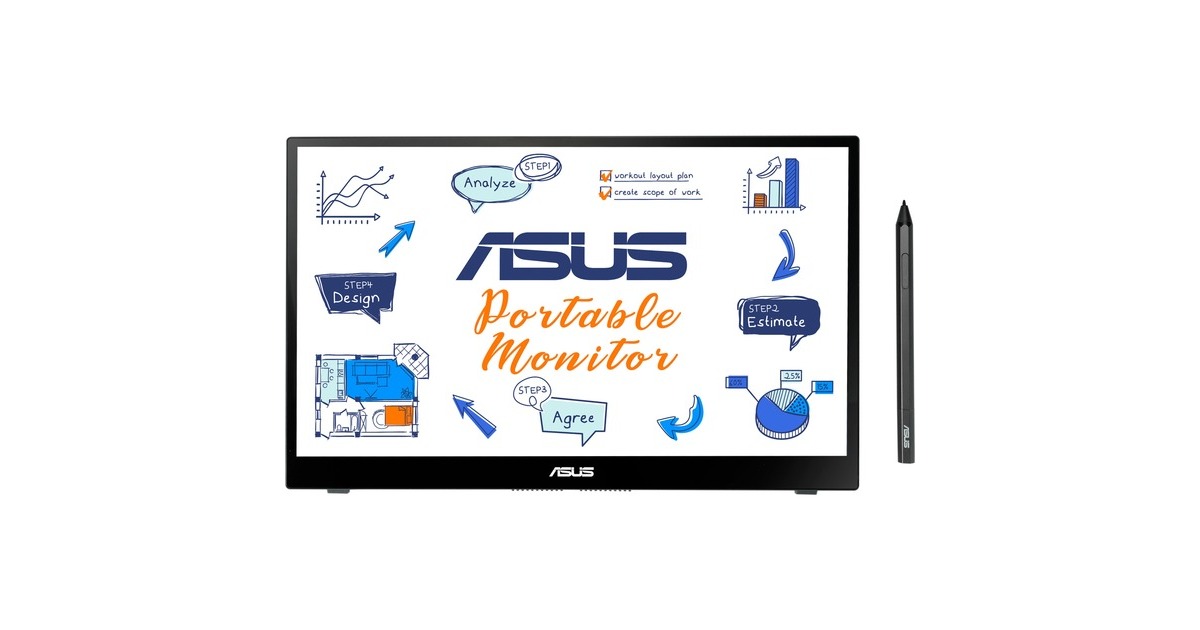 ASUS ZenScreen MB14AHD, LED-Monitor 36 cm (14 Zoll), schwarz, FullHD ...