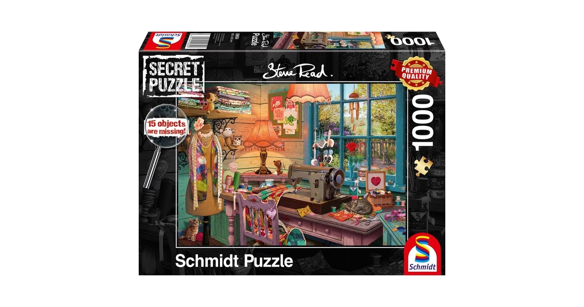 Schmidt Spiele Steve Read: Secret Puzzles - Im Nähzimmer 1000 Teile