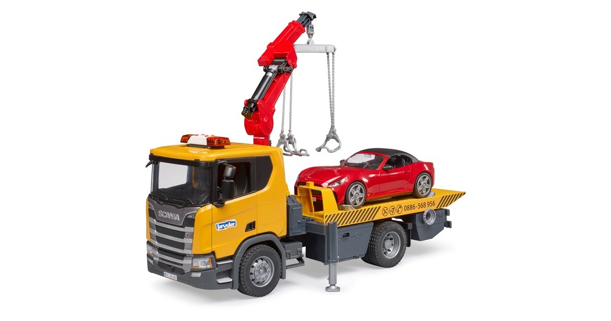 bruder Scania Super 560R Abschlepp-LKW mit Light & Sound Modul und ...