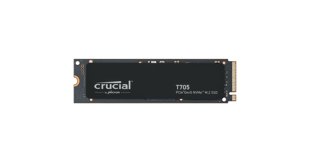 Crucial T705 4 TB, SSD schwarz, PCIe 5.0 x4, NVMe 2.0, M.2 2280