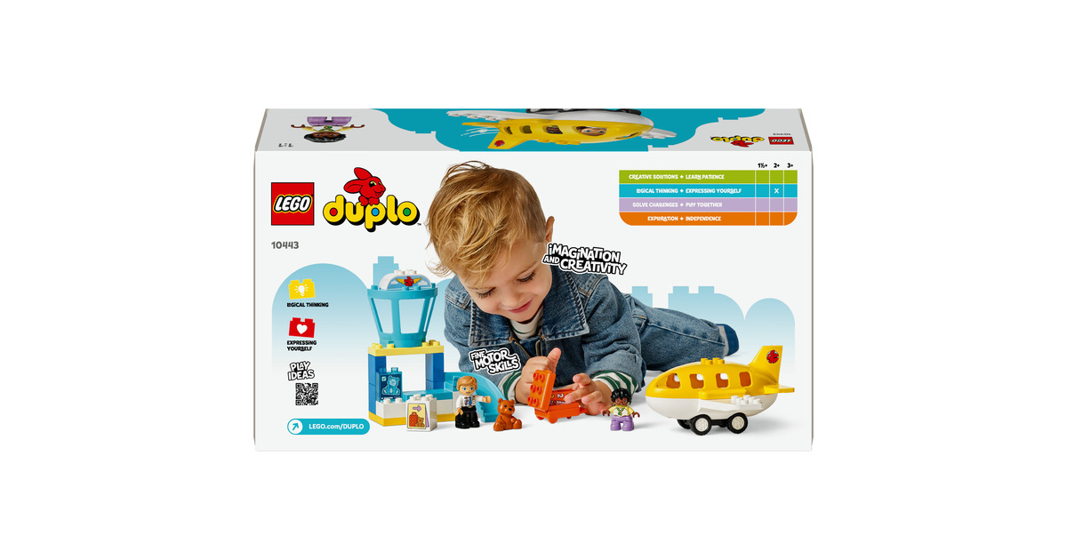 LEGO 10443 DUPLO Town Erster Besuch im Flughafen, Konstruktionsspielzeug