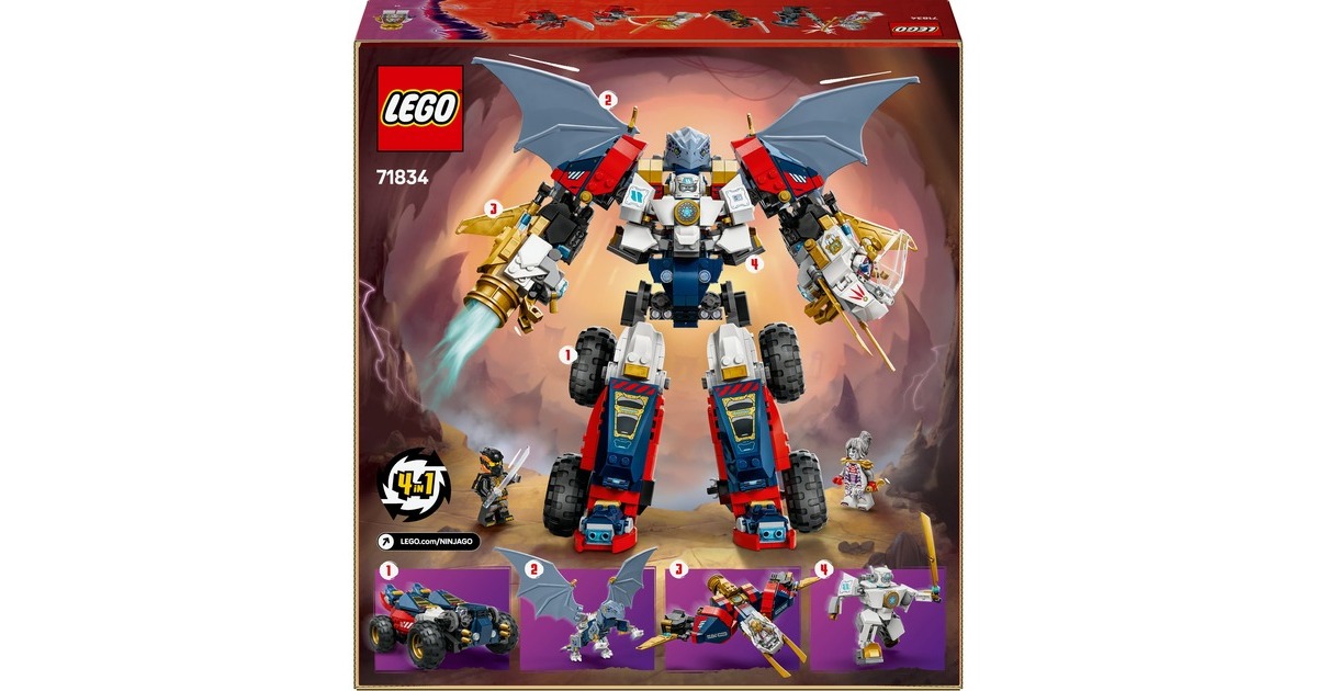 LEGO 71834 Ninjago Zanes Ultra-Kombi-Mech, Konstruktionsspielzeug