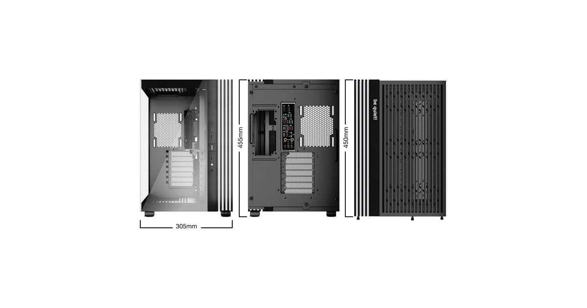be quiet! Light Base 600 DX , Tower-Gehäuse schwarz, Tempered Glass x 2
