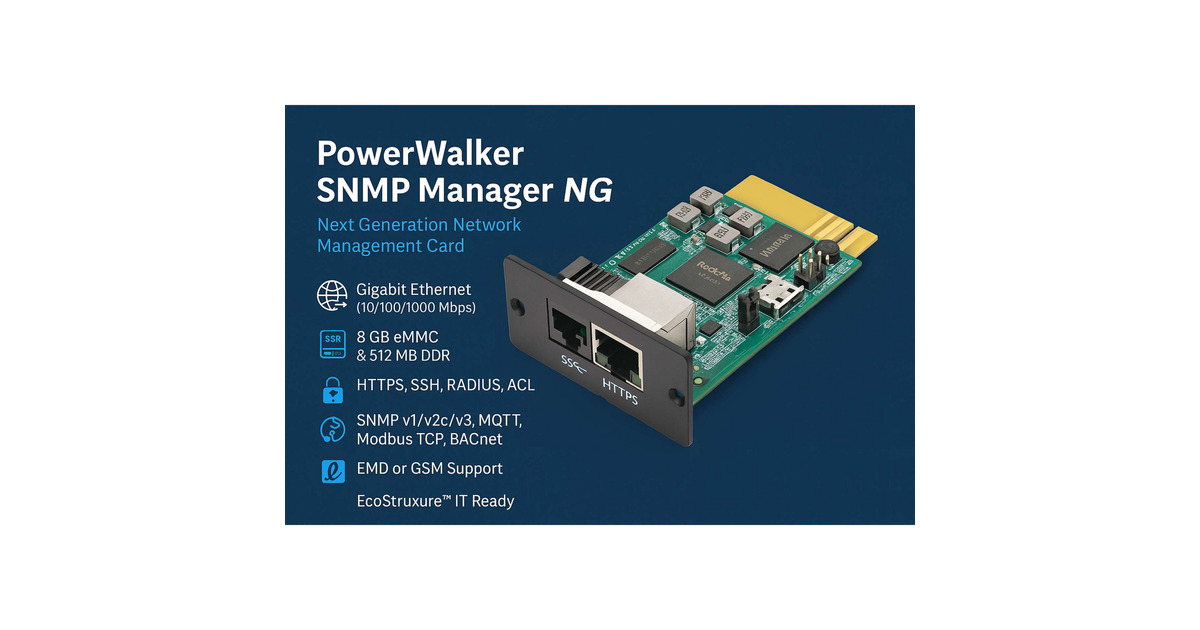 BlueWalker SNMP Manager NG, LAN-Adapter Outlet