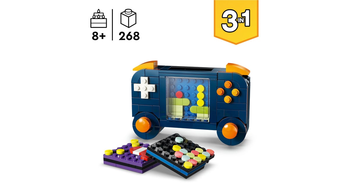 LEGO 31380 Creator 3-in-1 Retro-Spielkonsole, Konstruktionsspielzeug