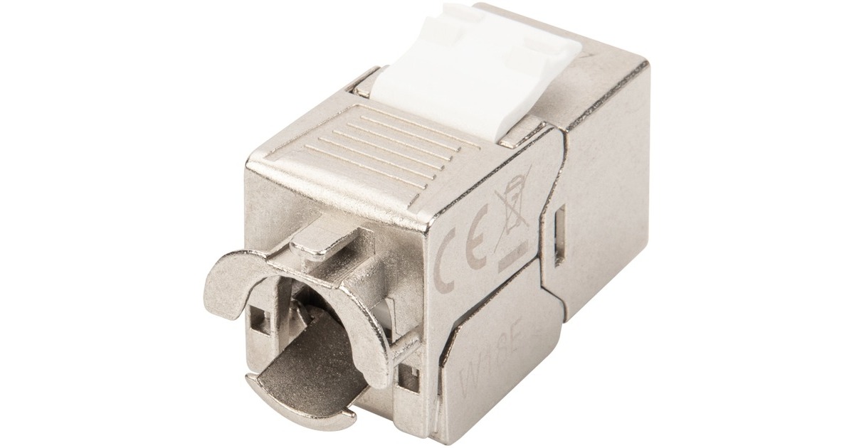 Digitus Keystone-Modul Cat.6a silber/weiß, geschirmt, 24 Stück