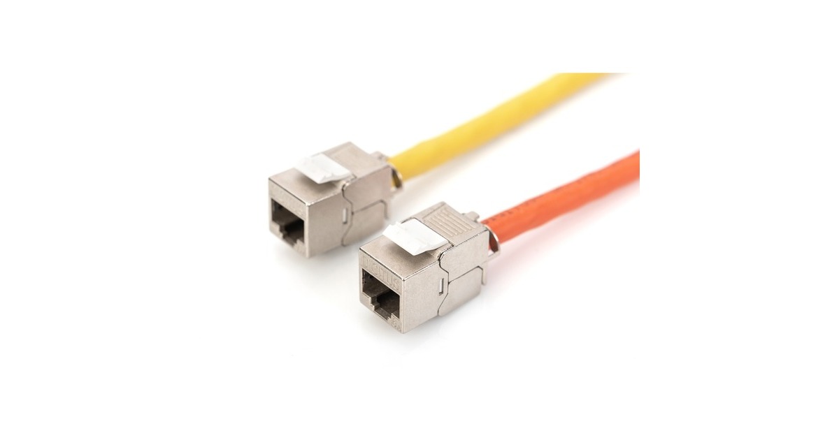 Digitus Keystone-Modul Cat.6a silber/weiß, geschirmt, 24 Stück