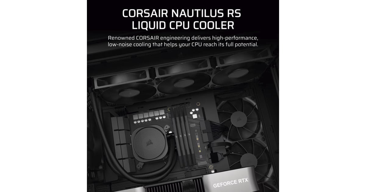 Corsair NAUTILUS 360 RS Generalüberholt, Wasserkühlung schwarz