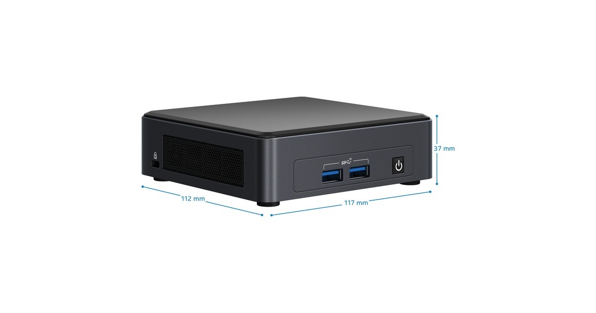 Intel® NUC 11 Pro Kit NUC11TNKi5, Barebone schwarz, ohne Betriebssystem ...