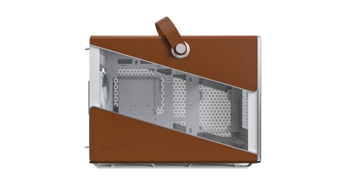 Montech Heritage 30 Pro, Tower-Gehäuse weiß/braun, Tempered Glass