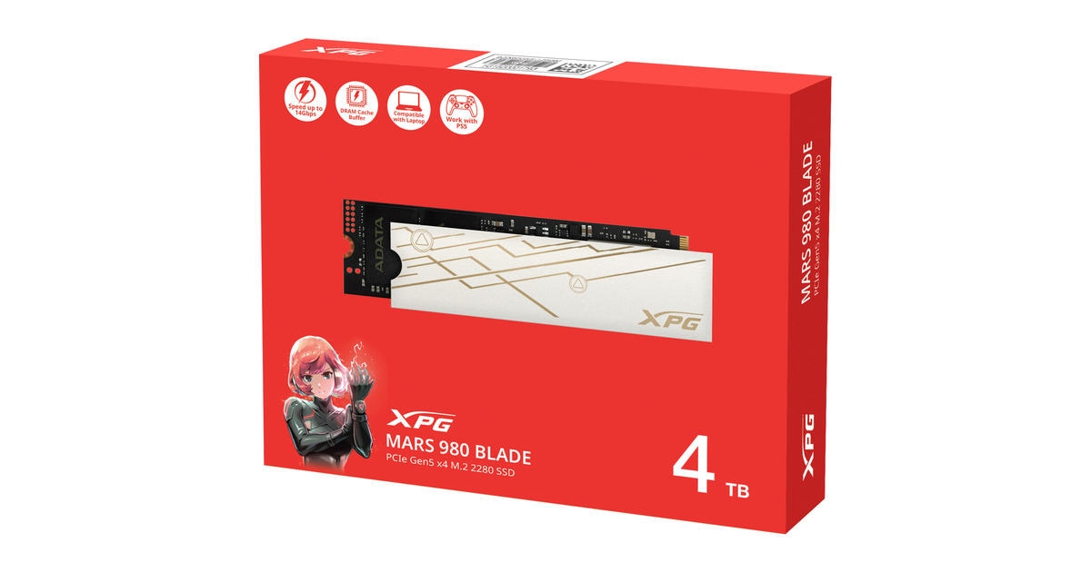 ADATA XPG MARS 980 BLADE 4 TB, SSD PCIe Gen5 x4, NVMe, M.2 2280