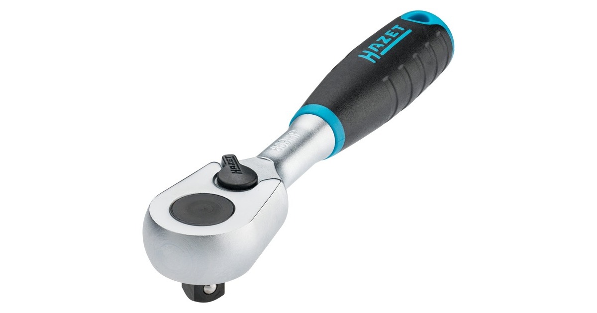 Hazet HiPer Feinzahn-Umschaltknarre 863HP, 1/4" schwarz/blau, Betätigungswinkel 4°, Kugelsicherung