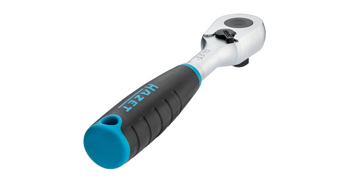 Hazet HiPer Feinzahn-Umschaltknarre 863HP, 1/4" schwarz/blau, Betätigungswinkel 4°, Kugelsicherung