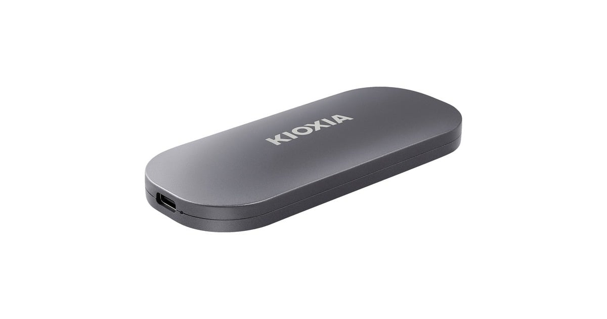 Kioxia Exceria Plus Portable SSD 1 TB, Externe SSD grau, USB-C 3.2 Gen 2 (10 Gbit/s)