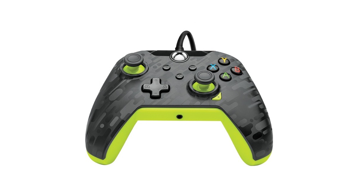 PDP Wired Controller - Electric Carbon, Gamepad anthrazit/neon-grün ...
