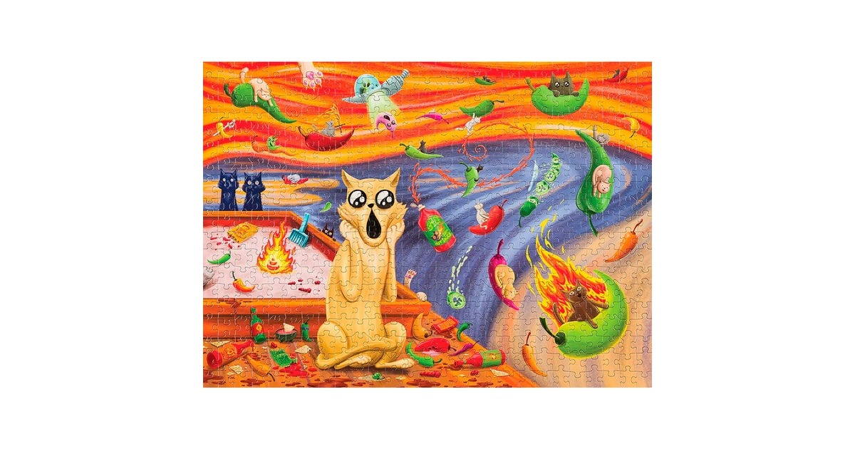 Asmodee Puzzle Exploding Kittens - Spicy Scream 1000 Teile Asmodee Puzzle Exploding Kittens - Spicy Scream 1000 Teile