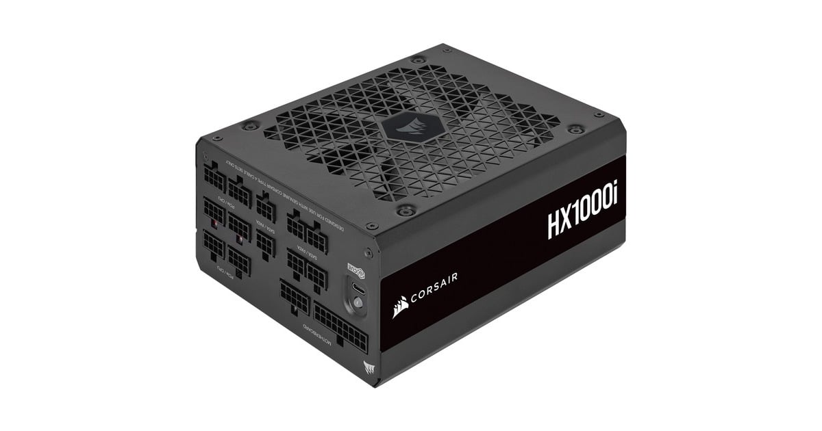 Corsair HX1000i 1000W, PC-Netzteil schwarz, Kabel-Management, 1000 Watt