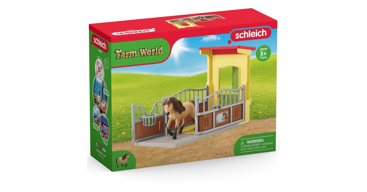 Schleich Farm World Ponybox mit Islandpferd, Spielfigur