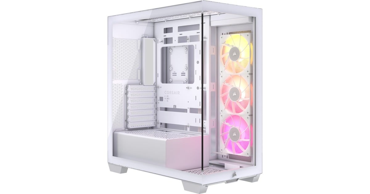 Corsair iCUE LINK 3500X RGB, Tower-Gehäuse weiß, Tempered Glass