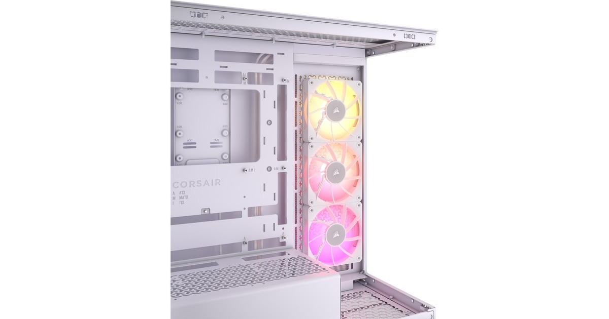 Corsair iCUE LINK 3500X RGB, Tower-Gehäuse weiß, Tempered Glass