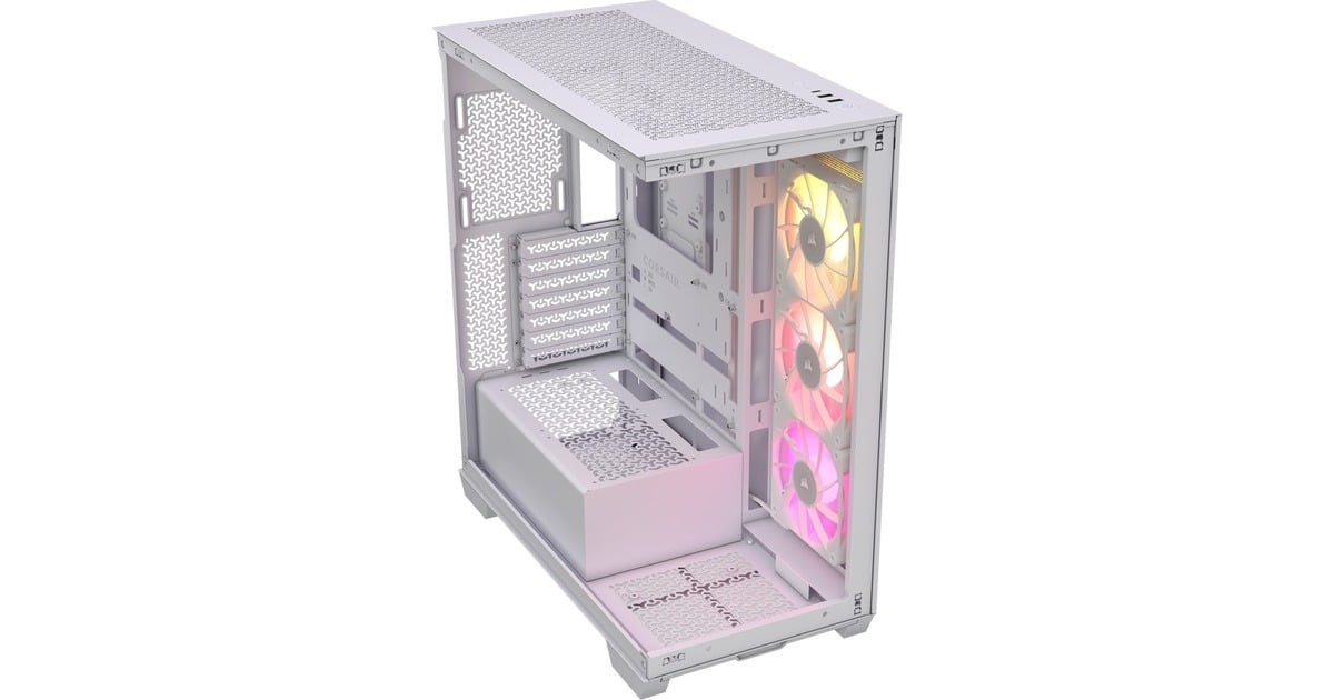 Corsair iCUE LINK 3500X RGB, Tower-Gehäuse weiß, Tempered Glass