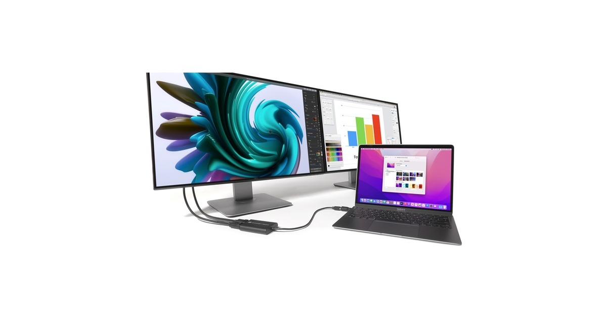 Sonnet USB DisplayLink Adapter, USB-A Stecker > Dual 4K DisplayPort ...