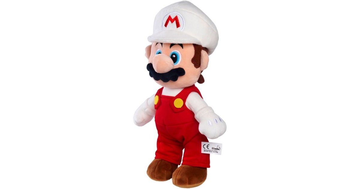 Simba Super Mario - Feuer Mario Plüsch, Kuscheltier 30 cm