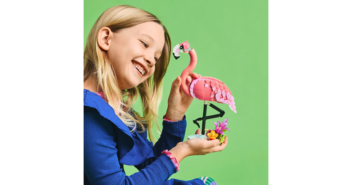 LEGO 31170 Creator 3-in-1 Rosa Flamingo, Konstruktionsspielzeug