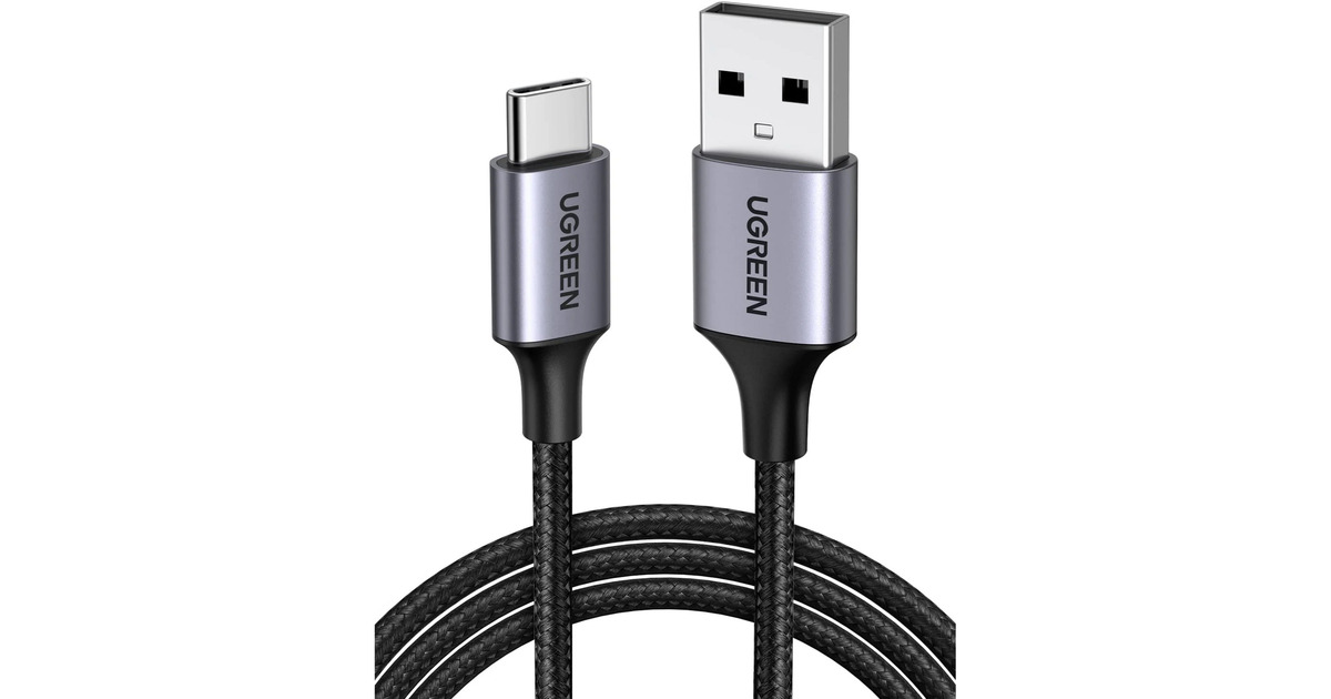 UGREEN US288 USB-A auf USB-C Lade- und Datenkabel schwarz