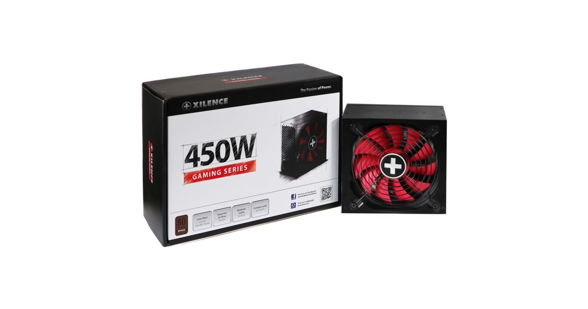 Xilence Perfomance Gaming 450W, PC-Netzteil schwarz, 1x PCIe, 450 Watt Outlet