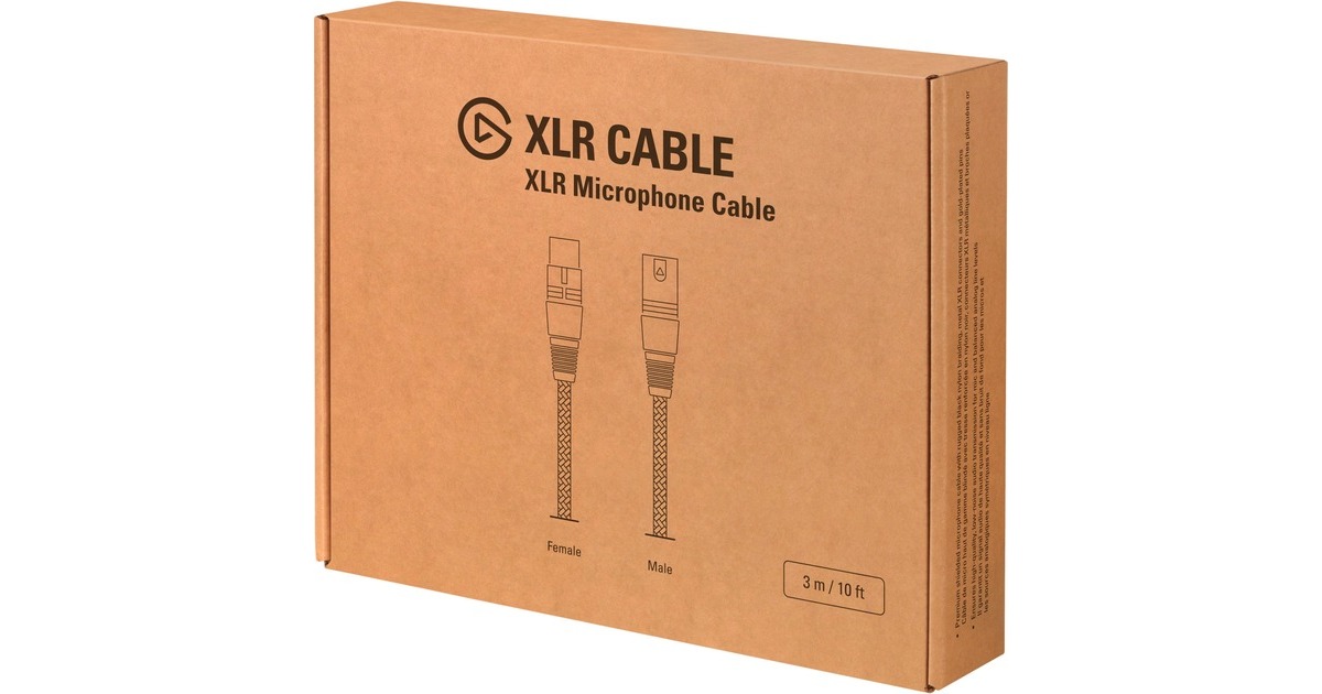 Elgato XLR Microfon Kabel schwarz, 3 Meter