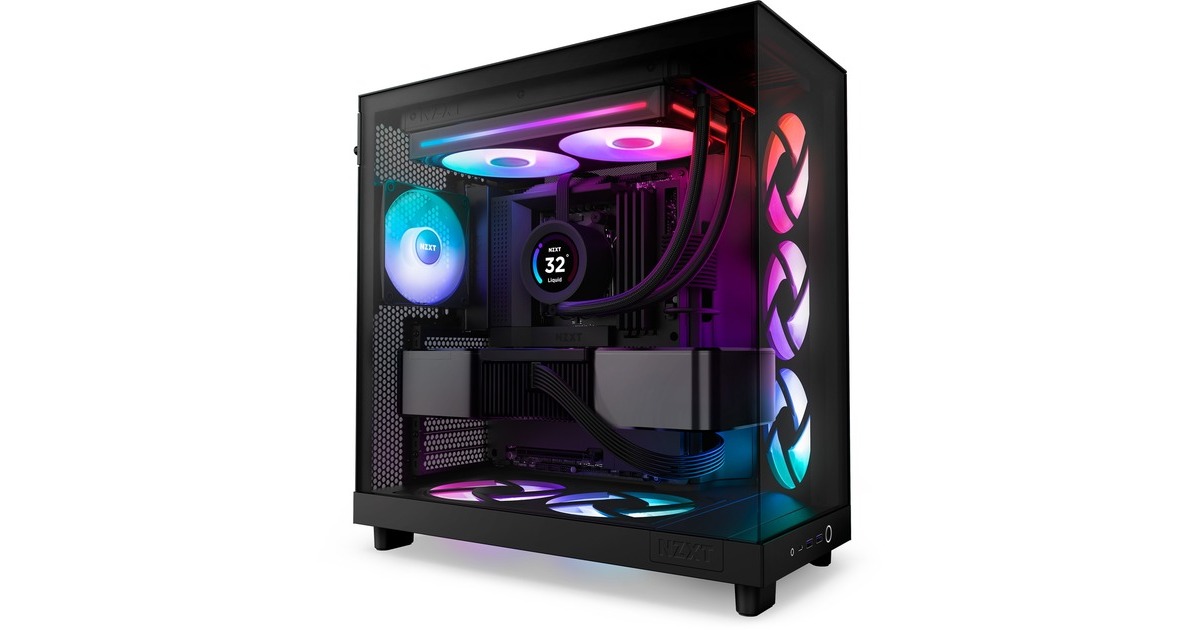 NZXT F280 RGB CORE, Gehäuselüfter schwarz, 280 mm