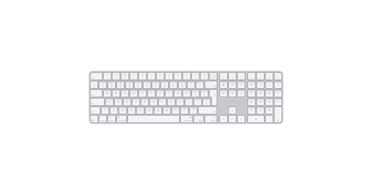 Apple Magic Keyboard mit Touch ID und Ziffern­block silber/weiß, NL ...