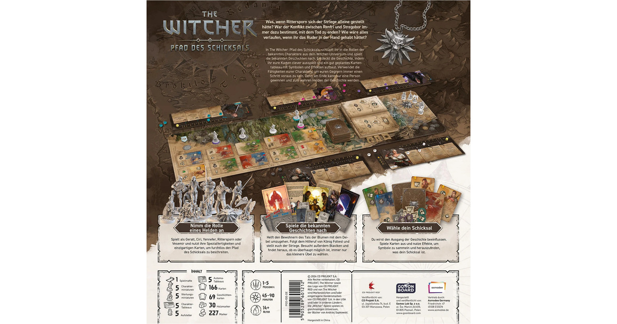 Asmodee The Witcher: Pfad des Schicksals (Deluxe Edition), Brettspiel